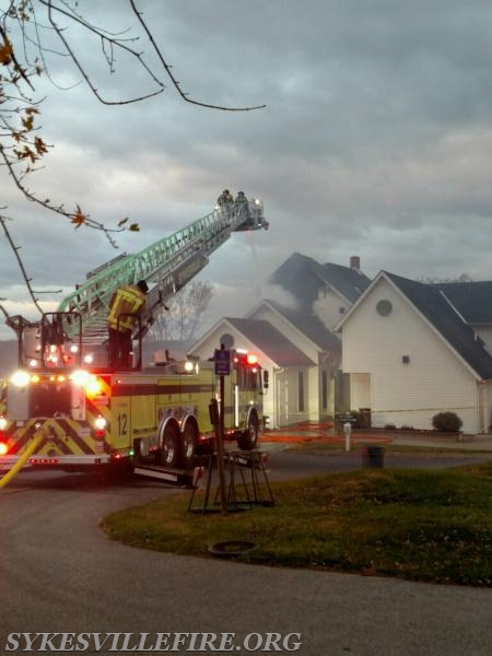 Sykesville Units Assist on Building Fire - Sykesville Freedom District Fire
